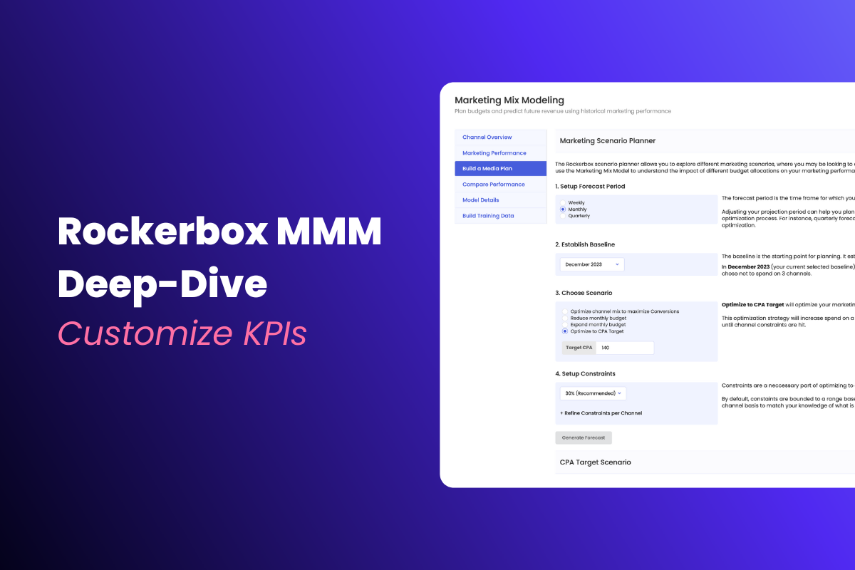 Rockerbox MMM Deep-Dive: Customize your KPIs | Rockerbox